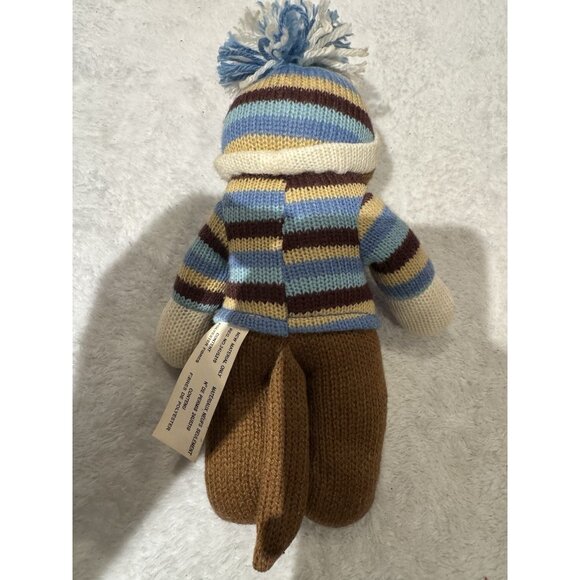 Dan Dee | Toys | Dan Dee Sock Monkey Blue White Striped Shirt Brown ...